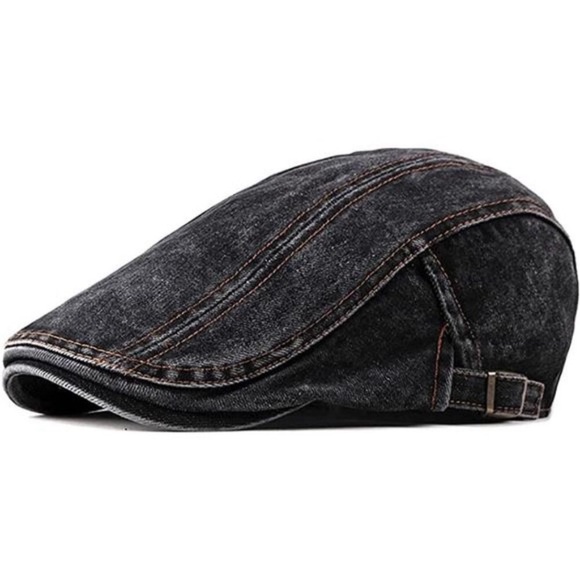 Accessories | Unisex Denim Newsboy Hats Black Distressed Denim | Poshmark